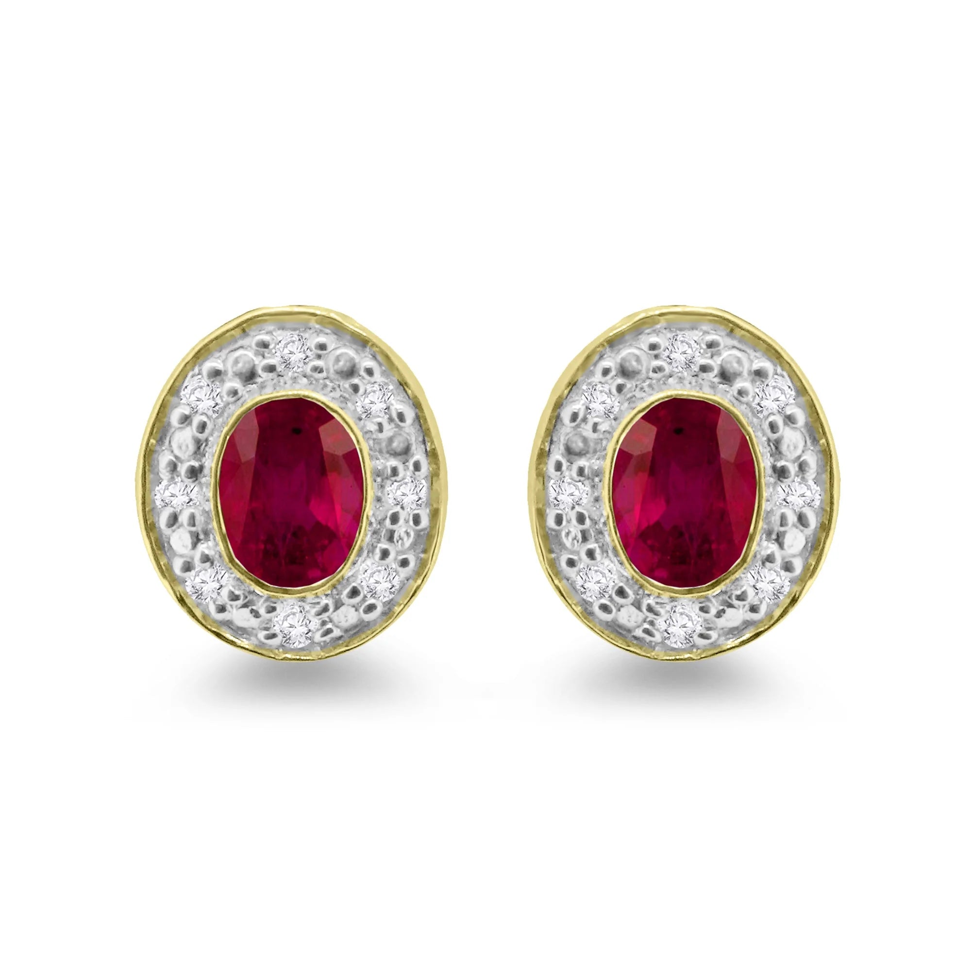 9ct Gold Ruby & Diamond Earrings – Monaghans Jewellers