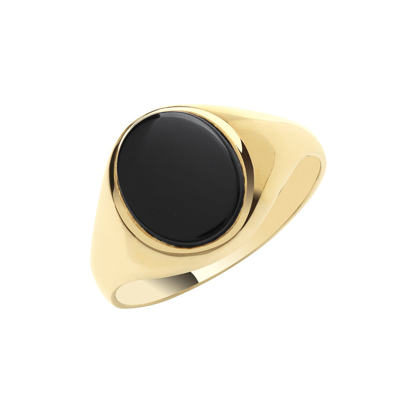 9ct Gold Black Onyx Signet Ring – Monaghans Jewellers